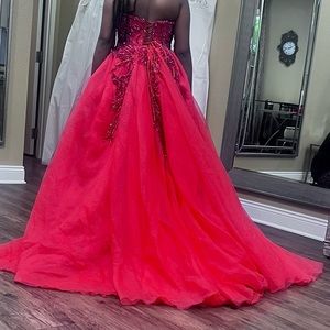 Dresses | Elegant Red Embellished Dress | Poshmark